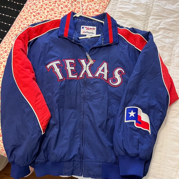 Majestic | Jackets & Coats | Vintage Texas Rangers Jacket Authentic ...